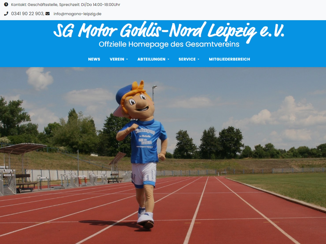 Neue Homepage des Gesamtvereins – Sportgemeinschaft Motor Gohlis Nord e.V.